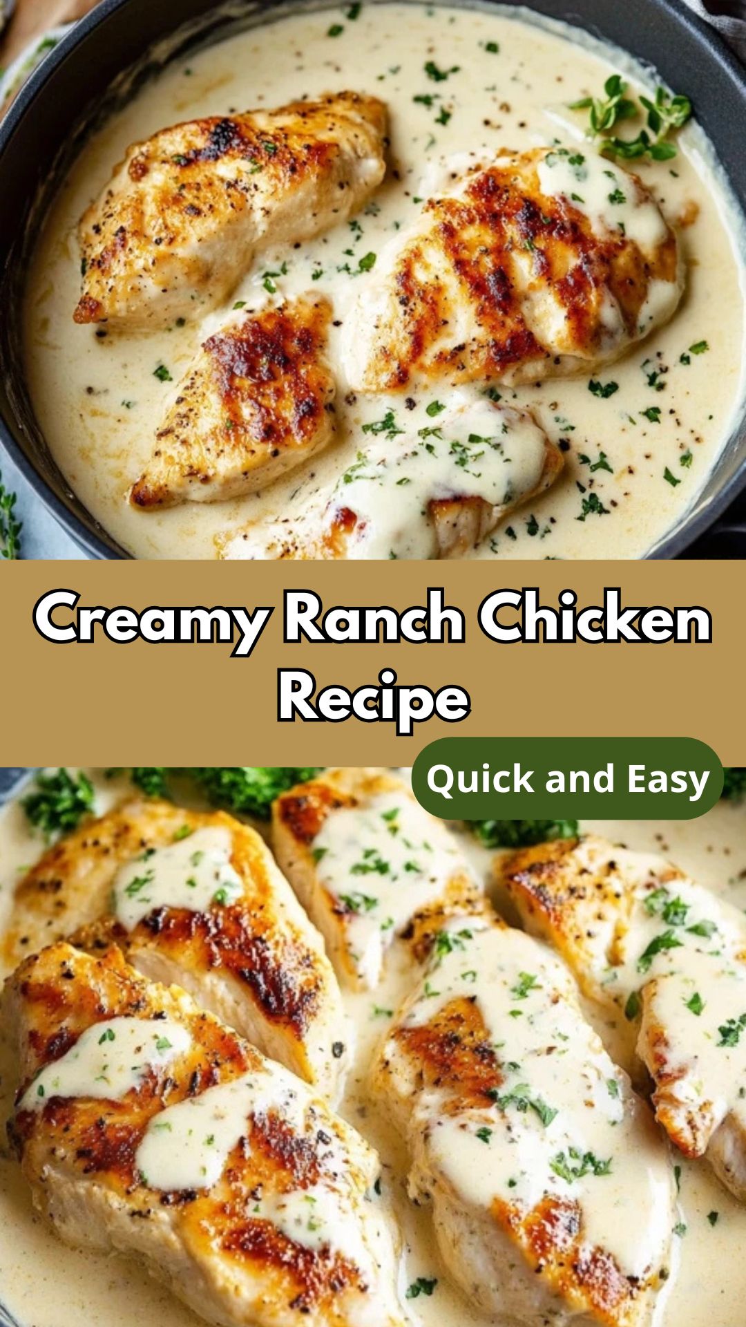 Creamy Ranch Chicken Recipe - EtastyRecipes - Easy Recipes