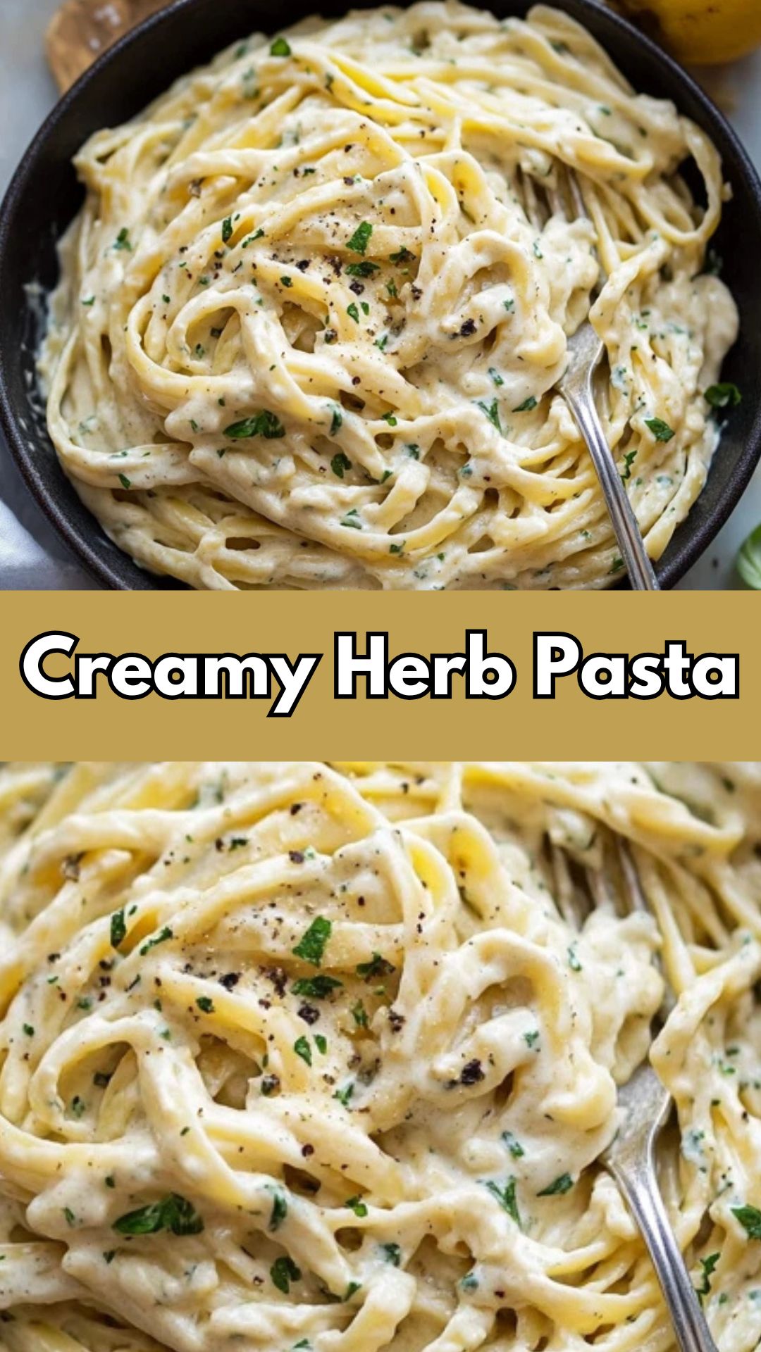 Creamy Herb Pasta - EtastyRecipes - Easy Recipes