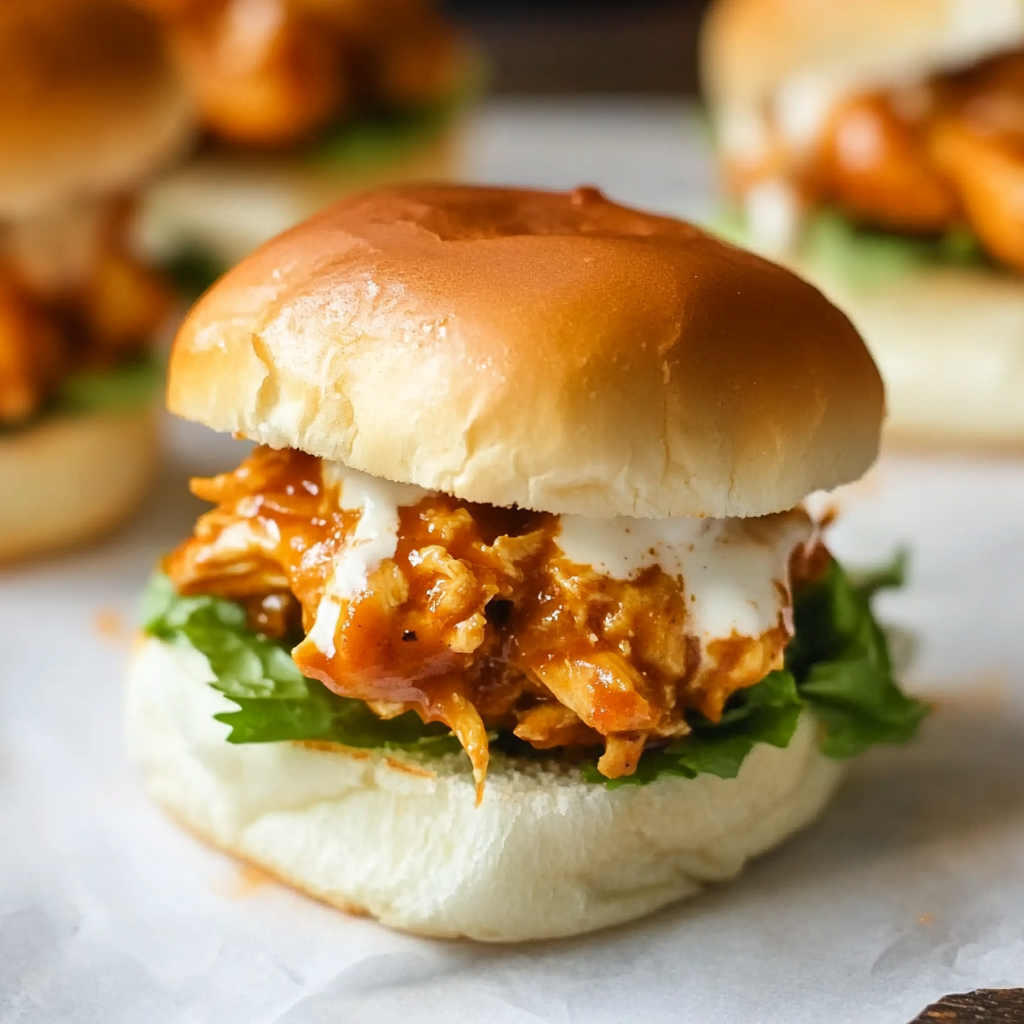 Sriracha Chicken Sliders - EtastyRecipes - Easy Recipes