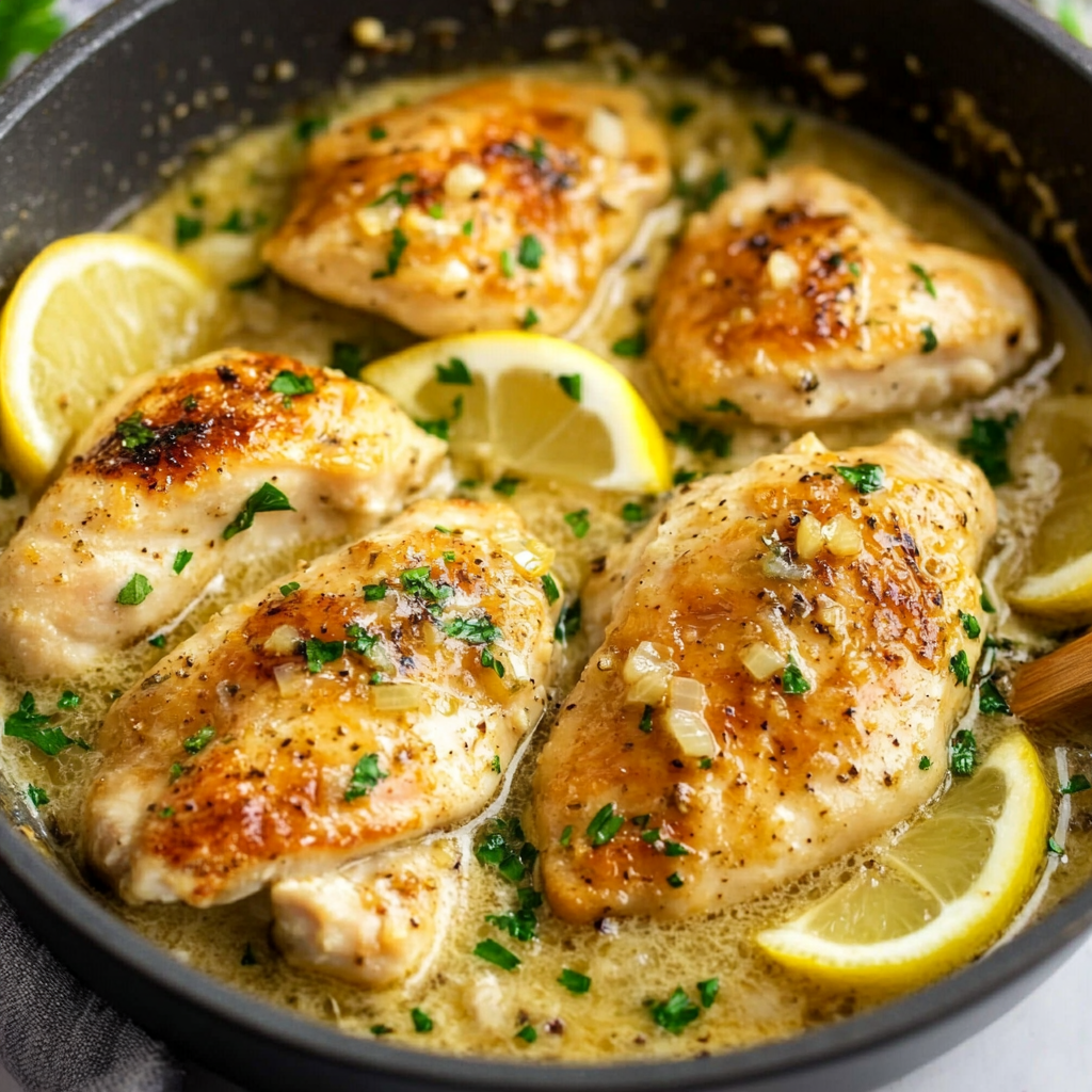 Lemon Garlic Chicken Recipe - EtastyRecipes - Easy Recipes