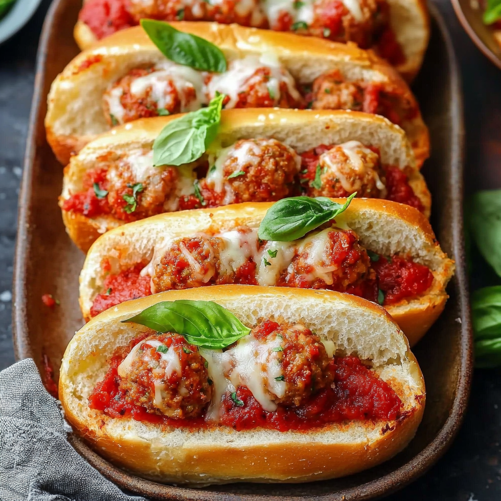 Easy Italian Meatball Sub Sandwiches - EtastyRecipes - Easy Recipes