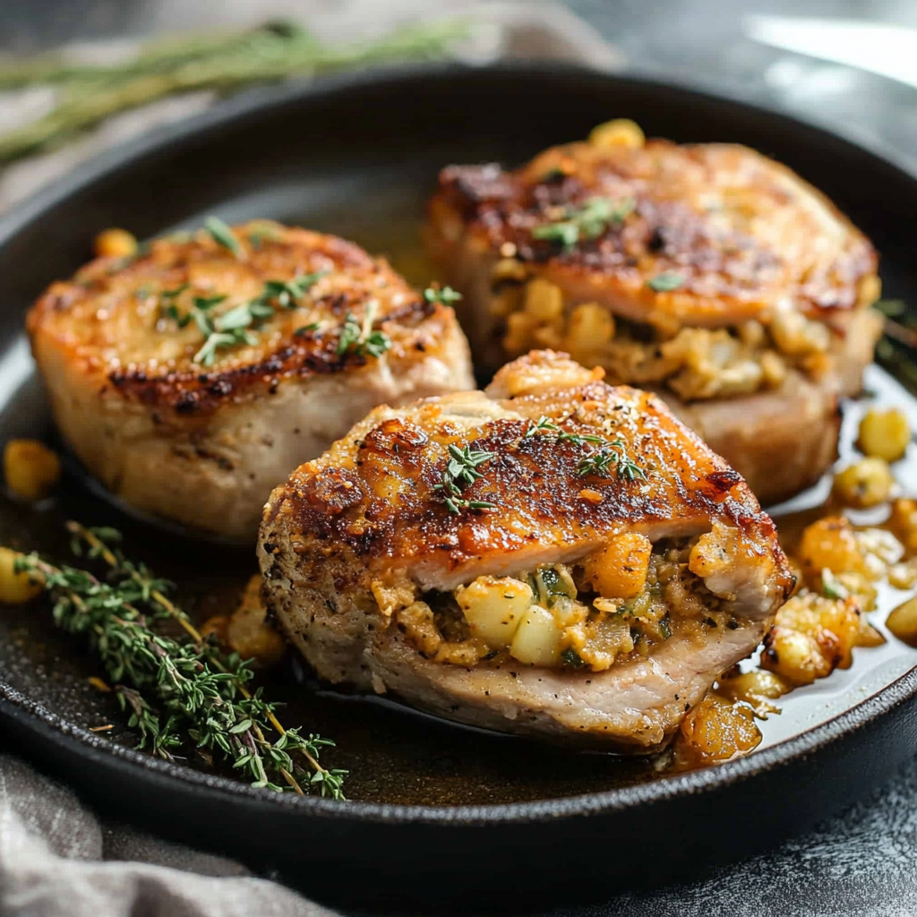 Oven-Baked Stuffed Pork Chops - EtastyRecipes - Easy Recipes