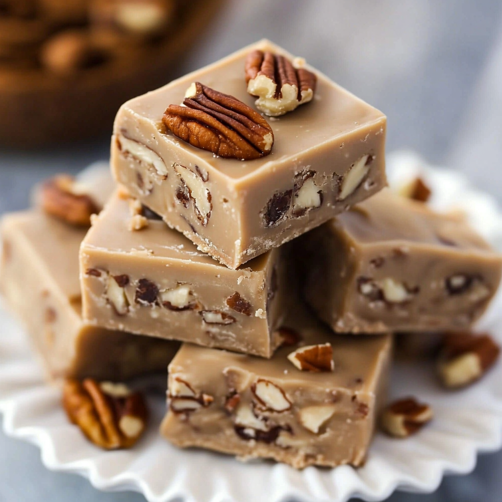 6-Ingredient Butter Pecan Fudge - EtastyRecipes - Easy Recipes